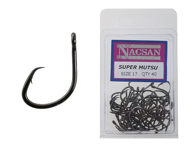 Nacsan Super Mutsu Hooks Value Pack Size 17 Qty 40 - Circle / Recurve ...