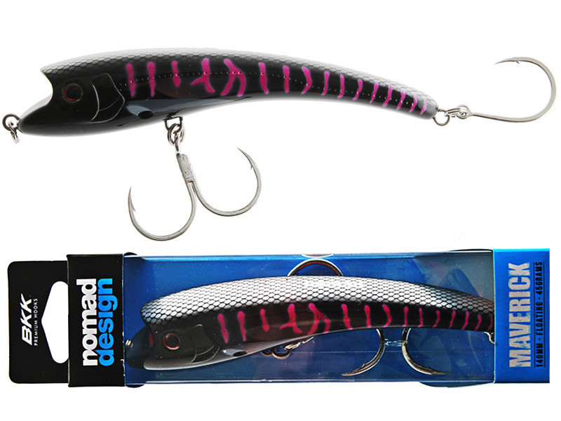 Buy Nomad Design Maverick Topwater Lure 140mm 45g Black Pink Mackerel ...