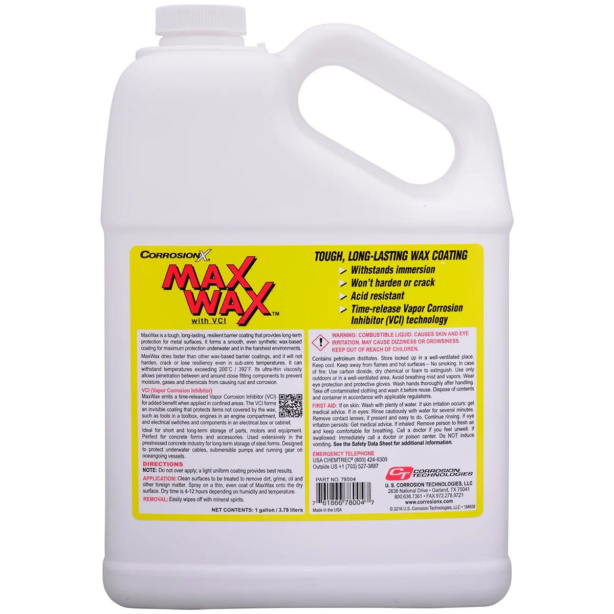 Buy CorrosionX Maxwax Anti-Rust Barrier Coating 3.78L online at Marine ...