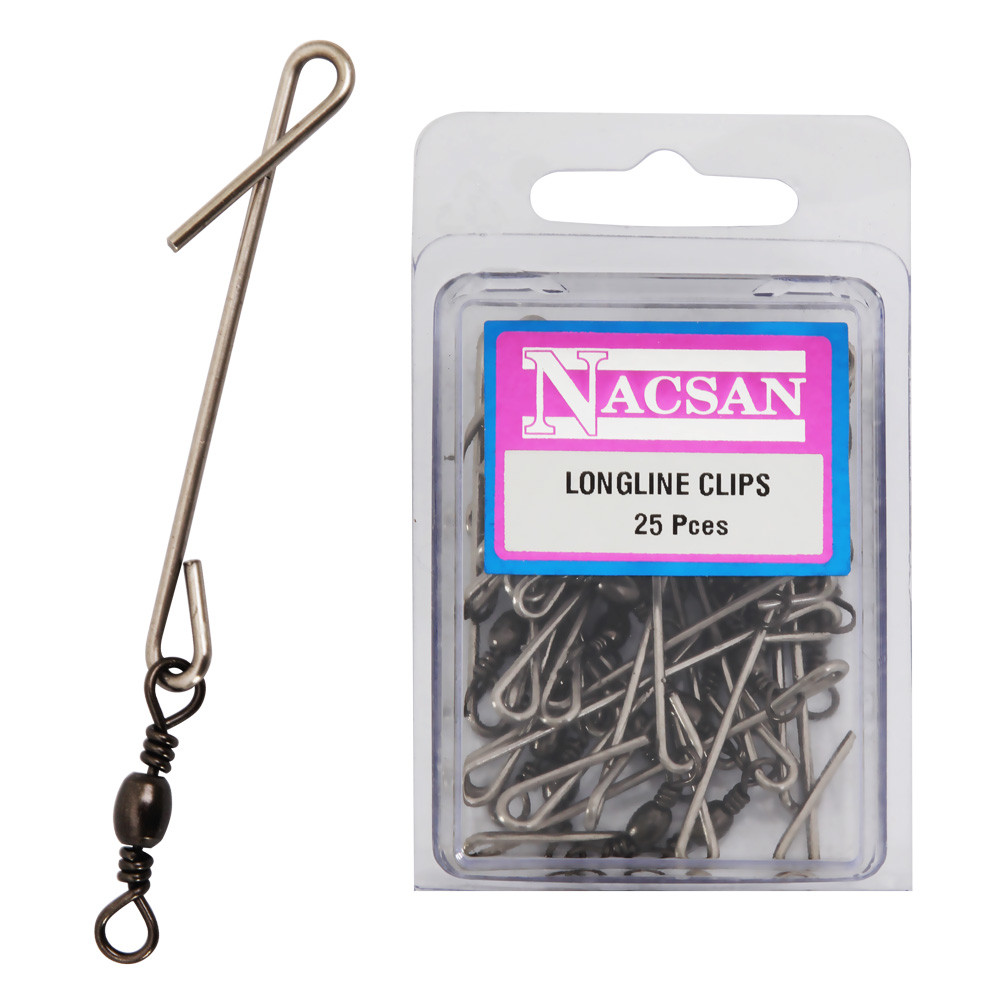 Buy Nacsan Longline Clip with Swivel 25 pack online at Marine-Deals.co.nz
