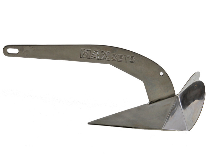 Buy Maxwell MaxSet Stainless Steel Plough Anchor 6kg for 5-8m Boats ...
