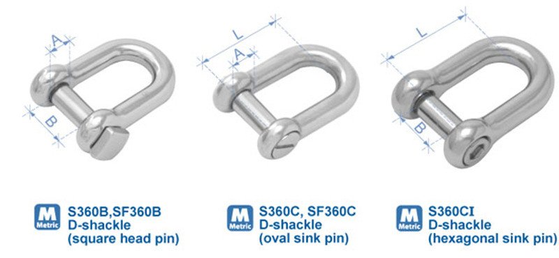 Buy Sinox S360C 316 Slot Drive D Shackle online at Marine-Deals.co.nz