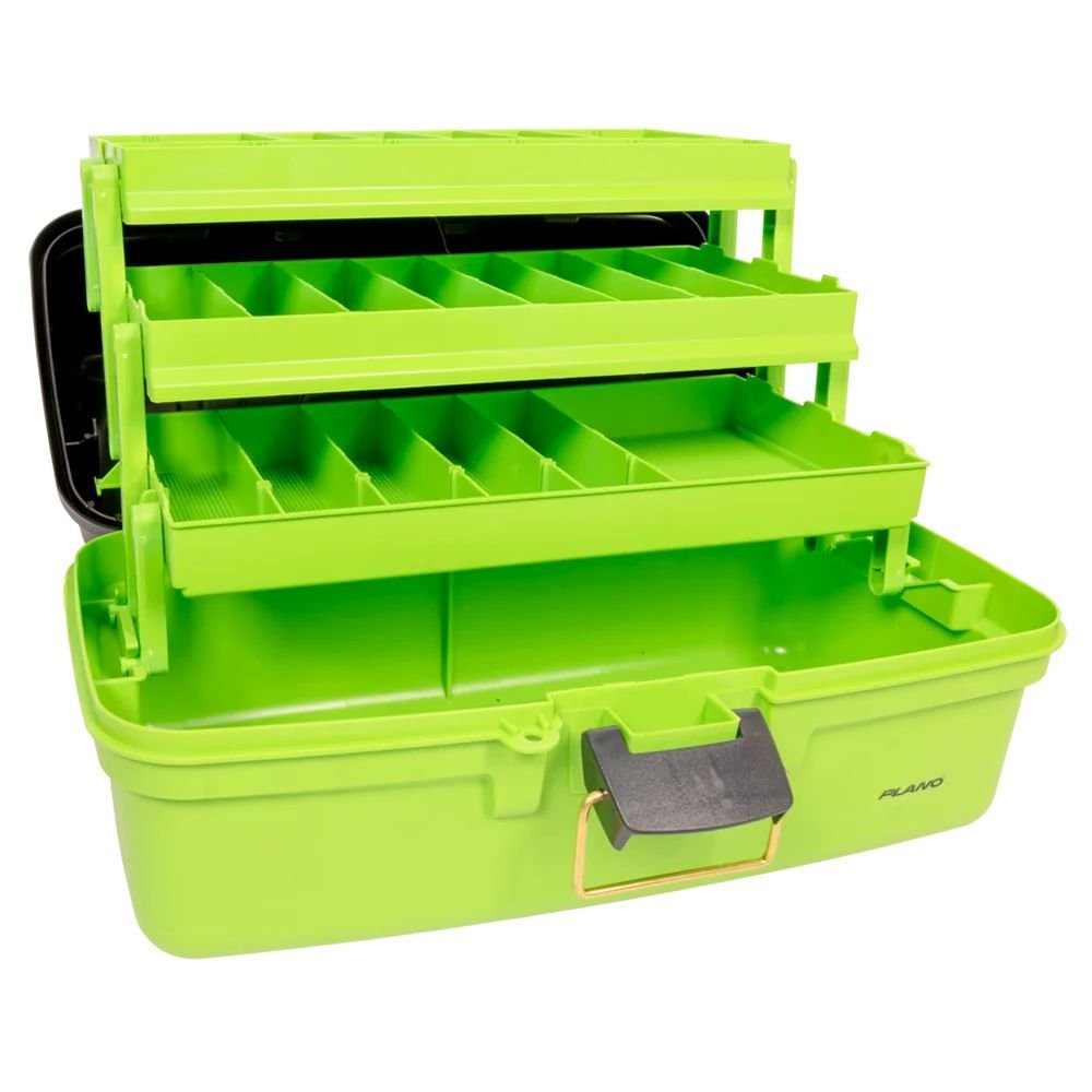 Plano 6103 Three-Tray Tackle Box Neon Green/Black - Tackle Boxes ...