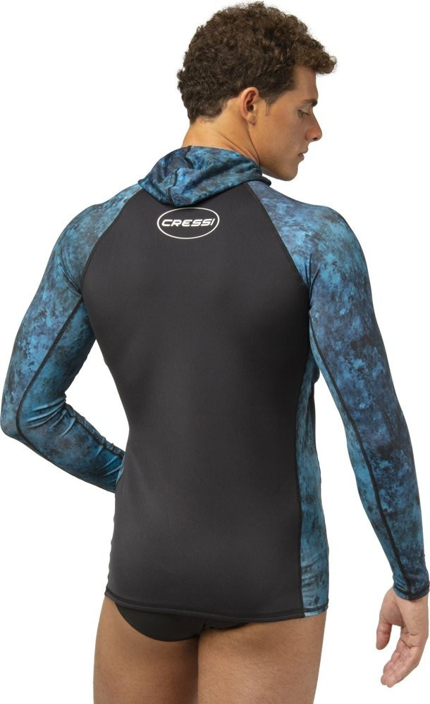 Buy Cressi Cobia Long Sleeves Mens Rash Vest Blue Camo online at Marine ...