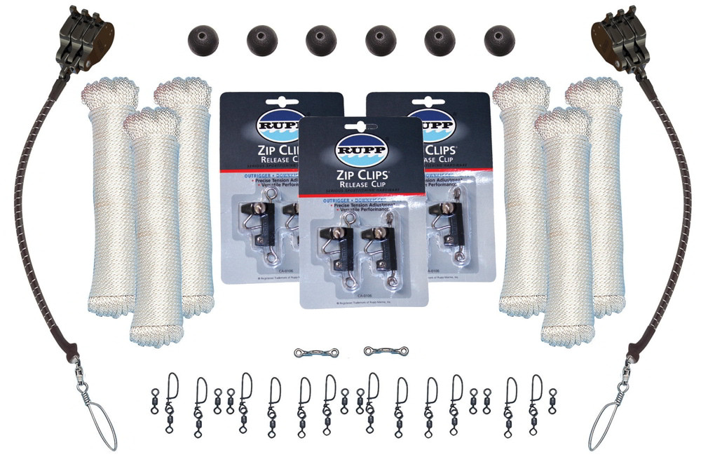 Buy Rupp Triple Rigging Kit with Zip Clips and White Nylon Halyard Line ...