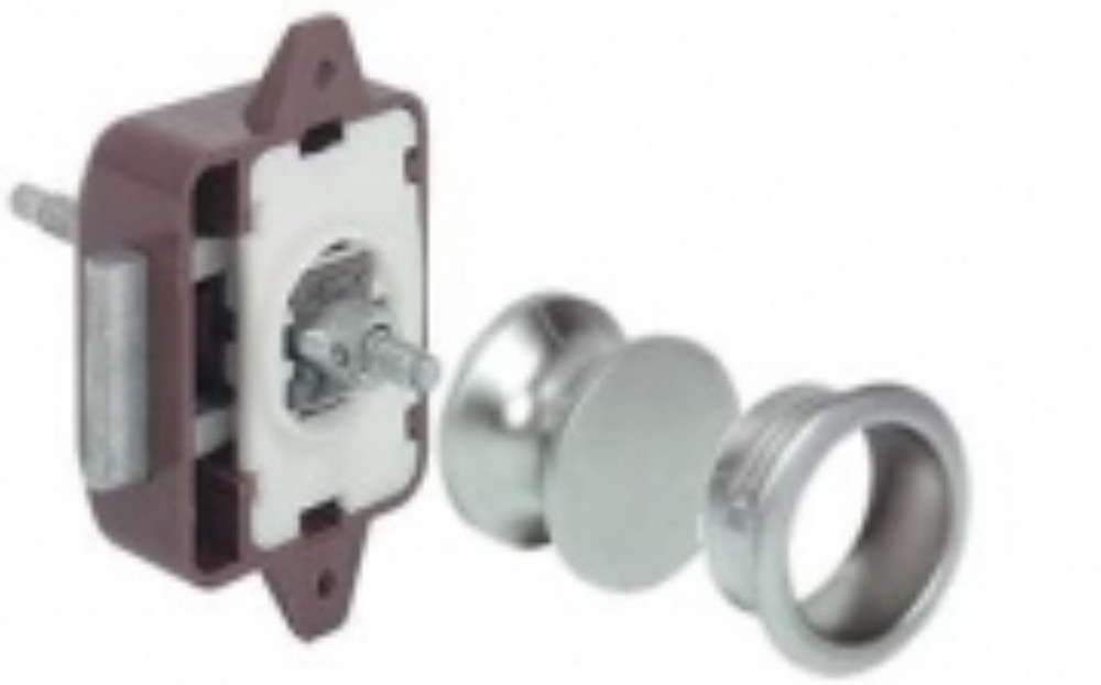 Buy Push Lock Knob Rosette Double Side Brass 16mm online at Marine ...