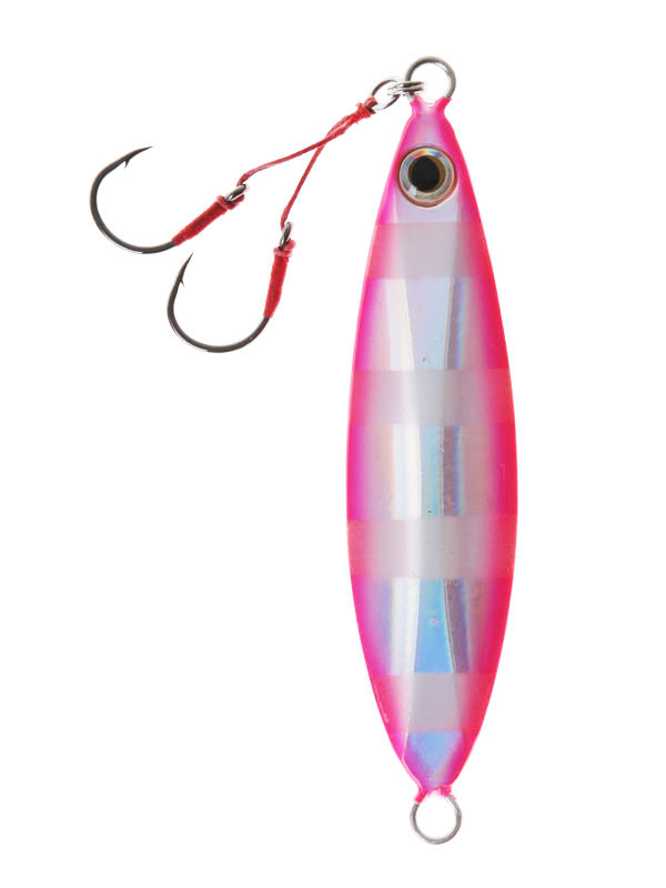 Zest Slow Jay Slow Pitch Jig 60g Pink Zebra - Slow Pitch / Micro Jigs - Jigs & Lures - Fishing