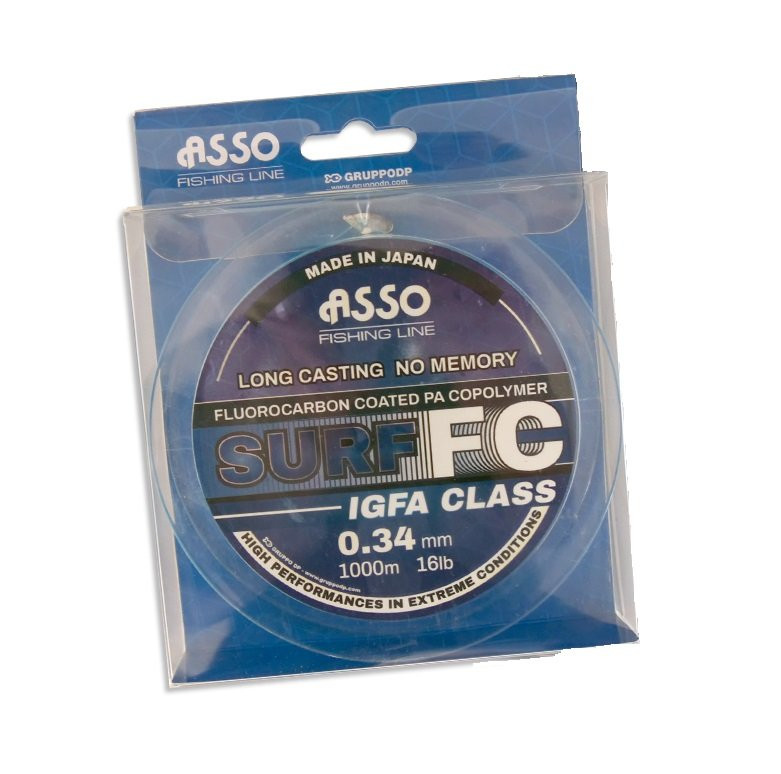 Buy ASSO Surf FC Fluorocarbon Coated Line 16lb 1000m online at Marine ...