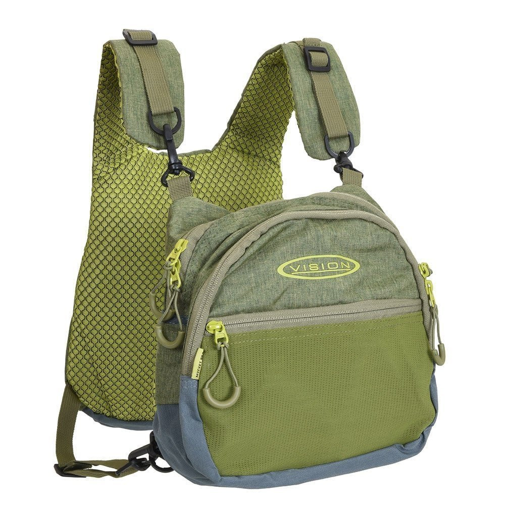 Vision Mycket Bra Fly Fishing Chest Pack Olive - Vests - Apparel
