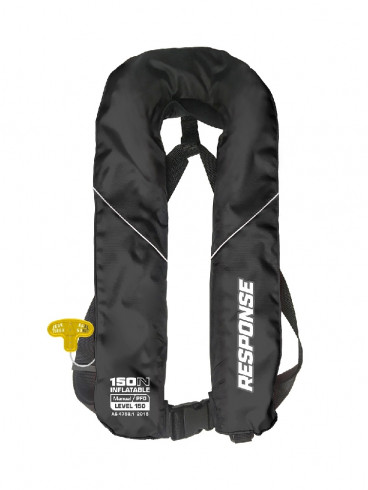 Buy RESPONSE Level 150N Manual Inflatable Life Jacket Black online at ...